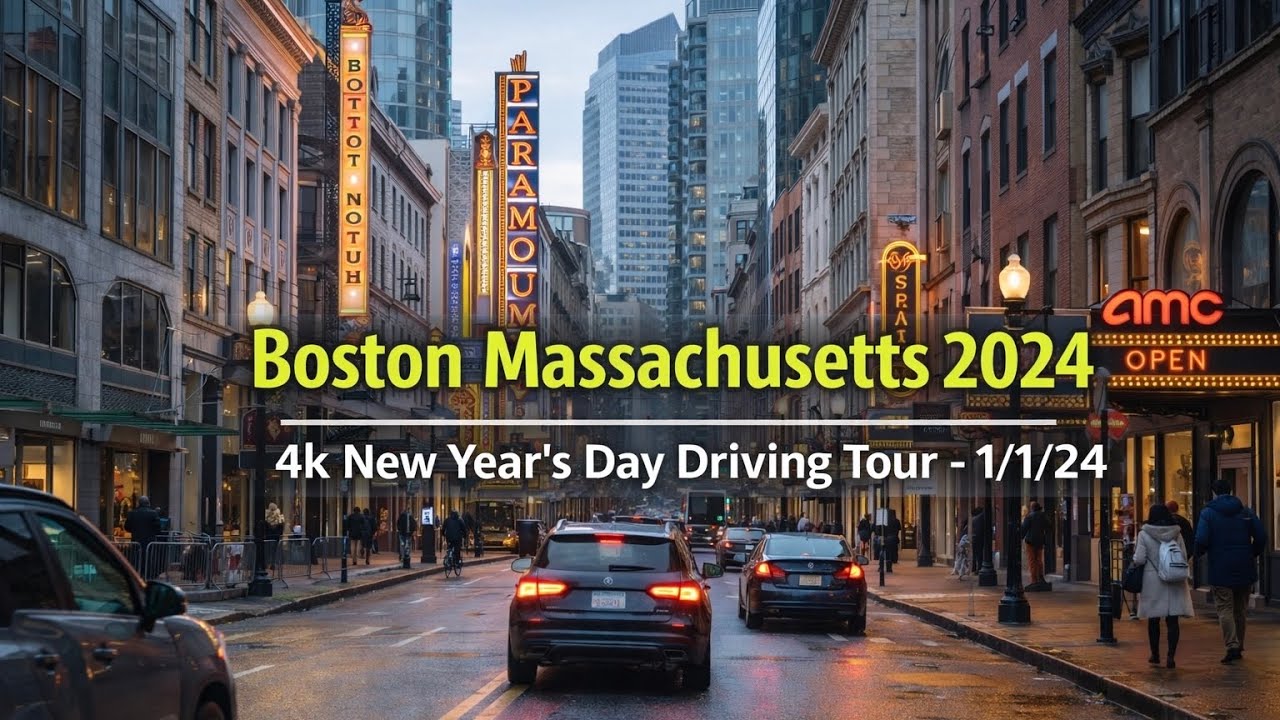 Boston Massachusetts 2024 | 4K New Year’s Day Driving Tour - 1/1/24 ...