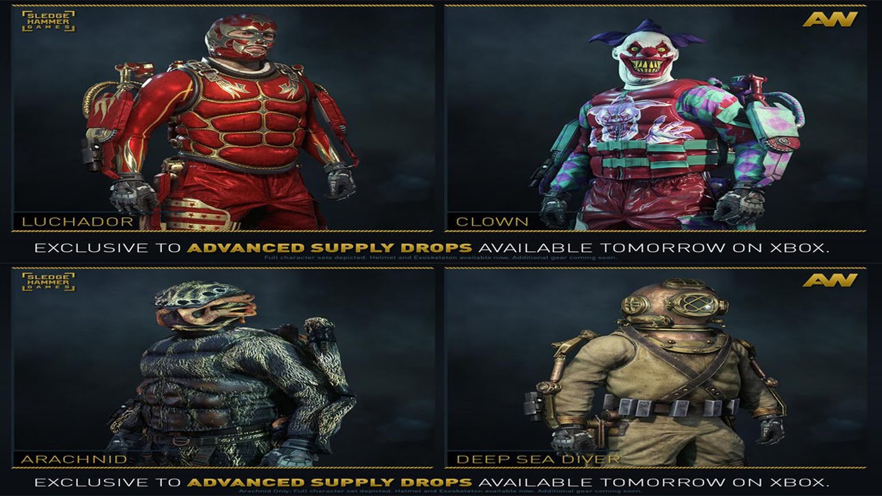 Advanced Warfare New Legendary Supply Drop Gear! Clown, Arachnid ...