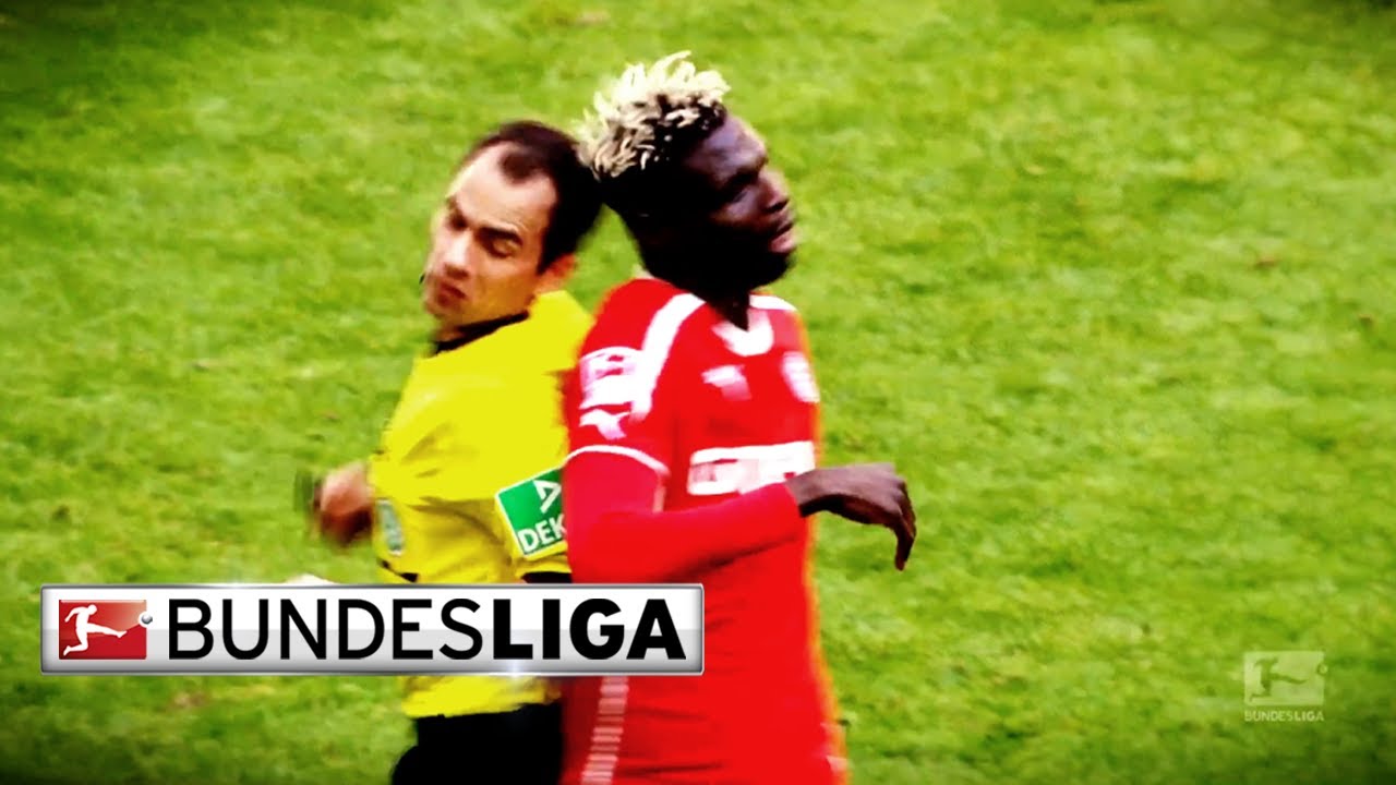 Bance Gets Bowled Over By Referee - YouTube