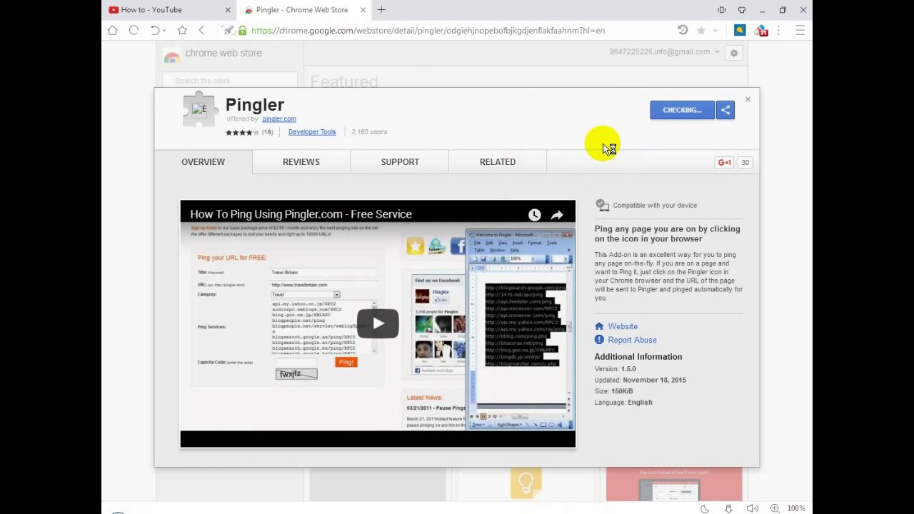 How to Ping Using by Pingler.com Free Service 2017 - YouTube