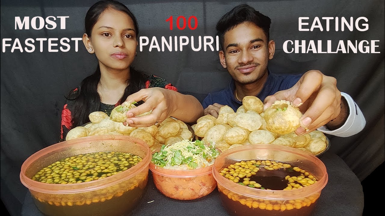 100 Spicy Pani Puri🔥🥵 Eating Challange😋In 5 mins | Golgappa Eating ...