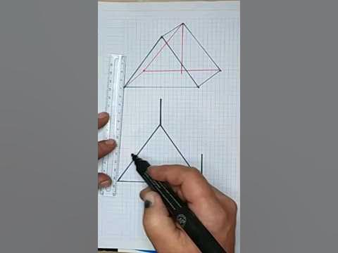simple 3D drawing for beginners a triangle with a simple pencil 2 - YouTube