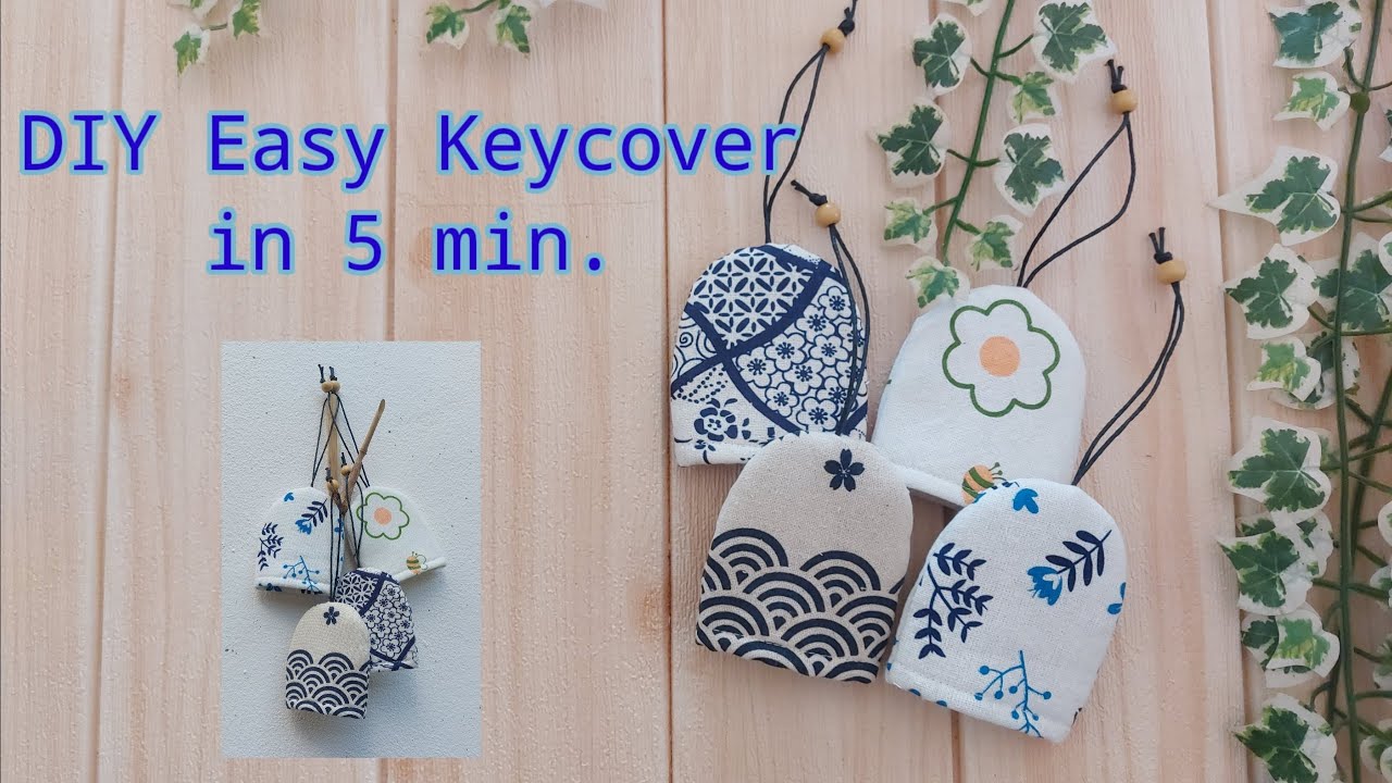 DIY Easy Keyvover in 5 min. How to sew basic keycover. How to make easy ...