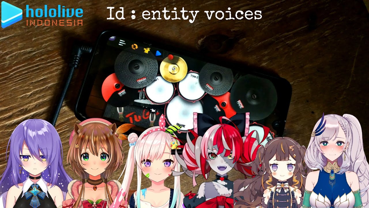 【Hololive ID】id:entity voices - hololive ID Original Song | Real Drum ...