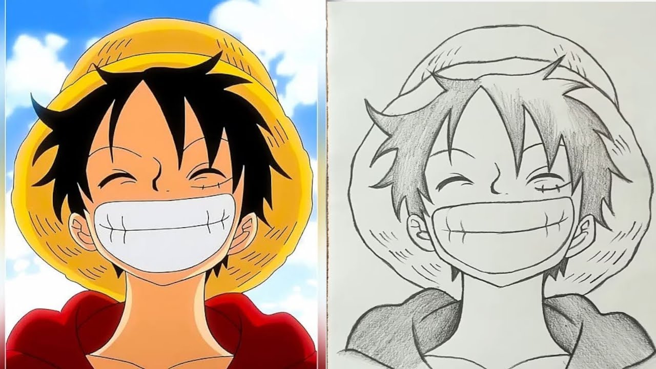 How To Draw Monkey D. Luffy Eassy Anime Drawing 😀 - YouTube