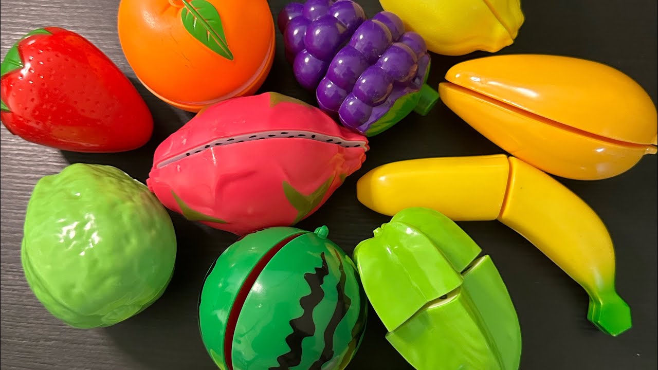 8 minutes satisfying with unboxing fruits and vegetables learning toy ...