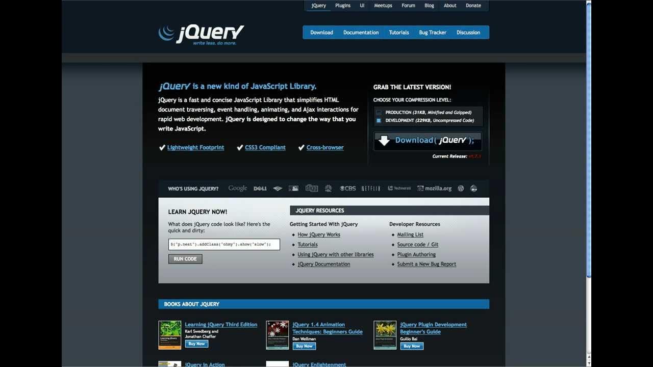 Downloading and Installing Jquery - YouTube