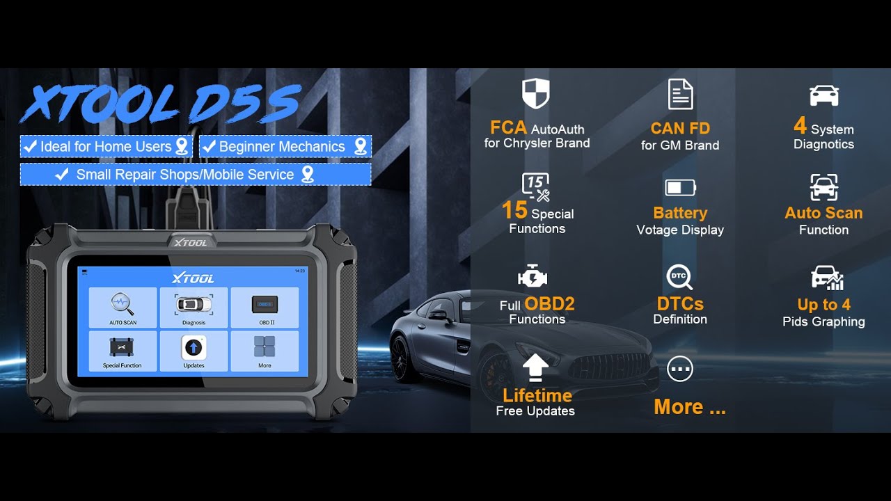 XTOOL D5S OBD2 Scanner - 2024 Code Reader - YouTube