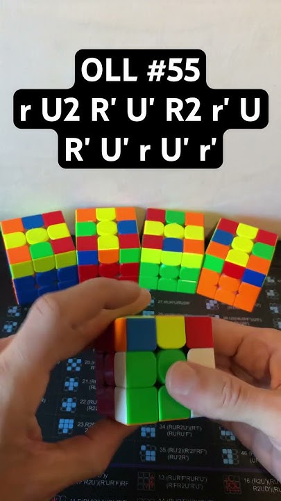 OLL #55 Line shape is one of 57 oll algorithms in the CFOP speedcubing ...