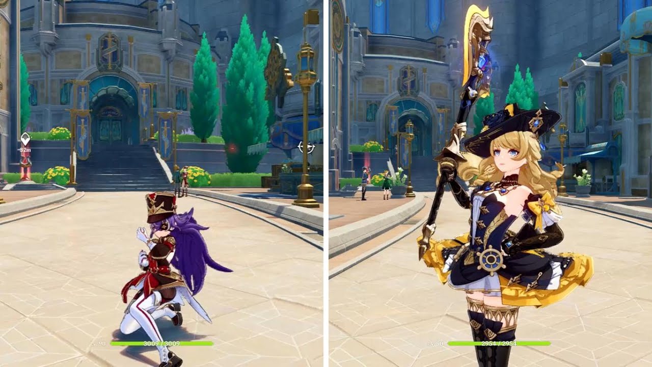 Chevreuse & Navia elemental burst but without animation - YouTube