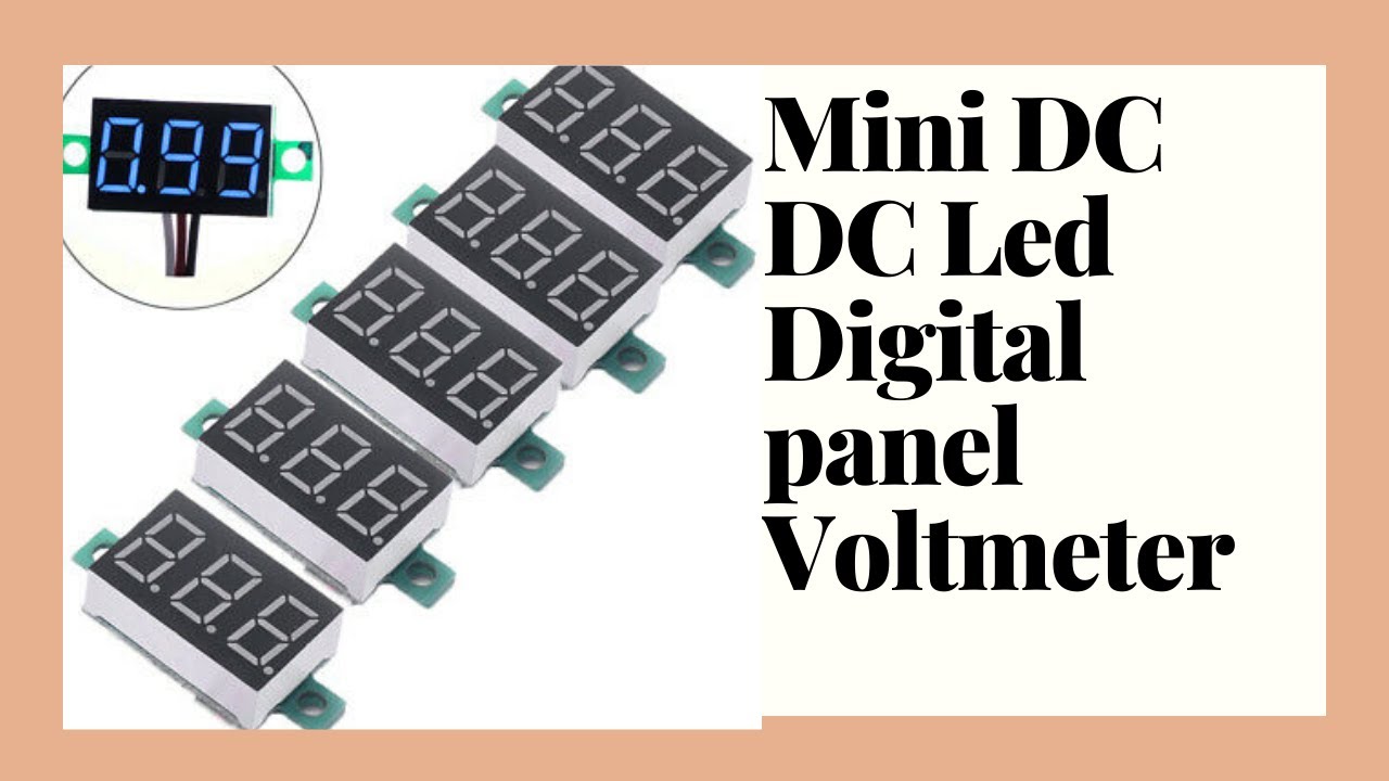 Mini DC DC Led Digital panel Voltmeter - YouTube