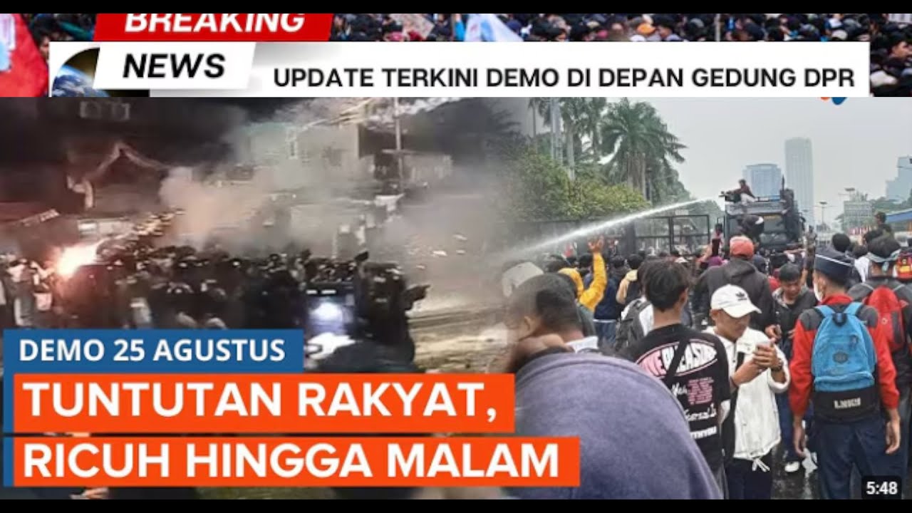 JAKARTA CHAOS! | DEMO BESAR DI GEDUNG DPR RI | 25 AGUSTUS 2025 | EMOSI ...