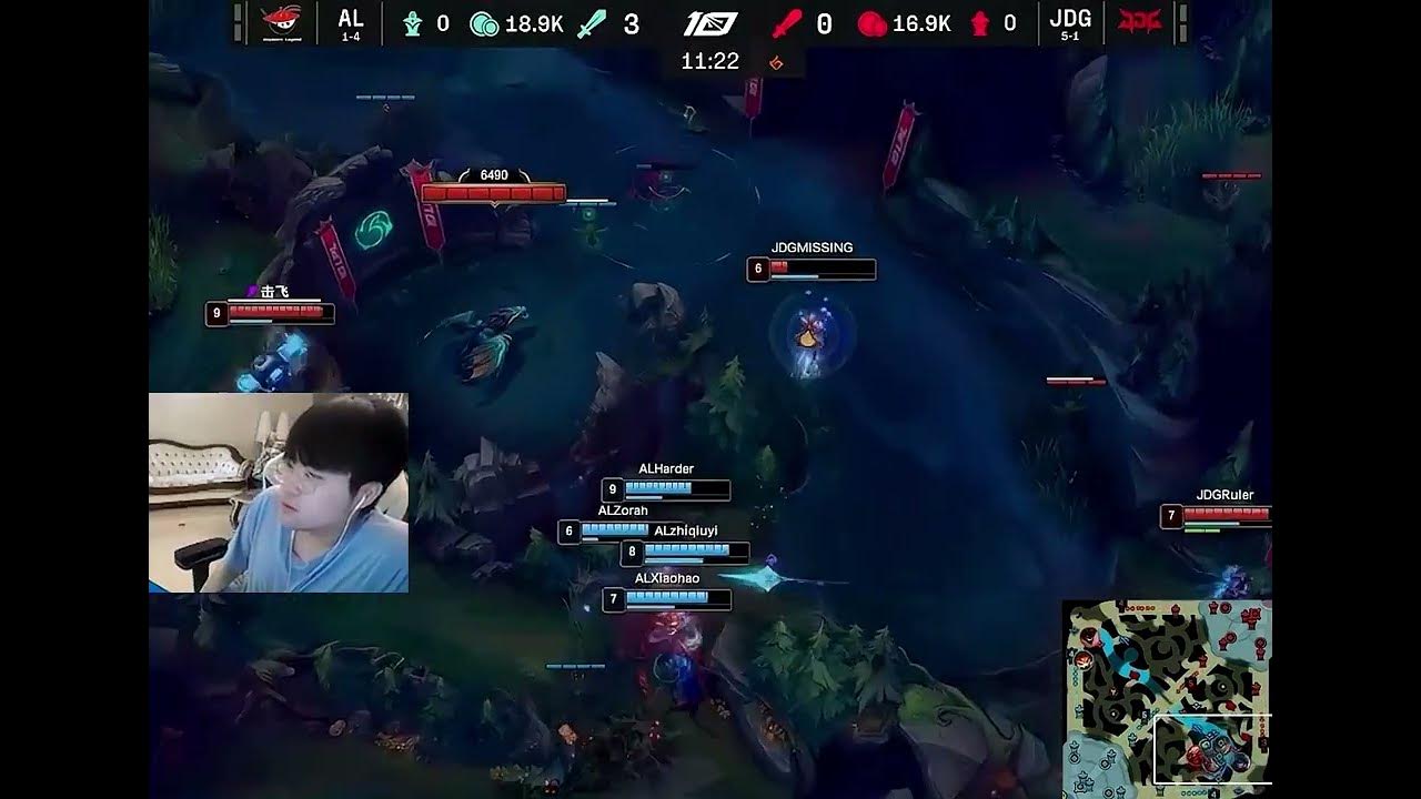 AL如有神助真把JDG虐了，游戏内容像两边队名互换，姿态：场下观众都惊呆了！【联盟爆爆】 - YouTube