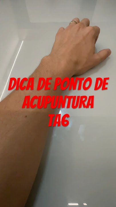 Dica de ponto de acupuntura - Ta6 - YouTube