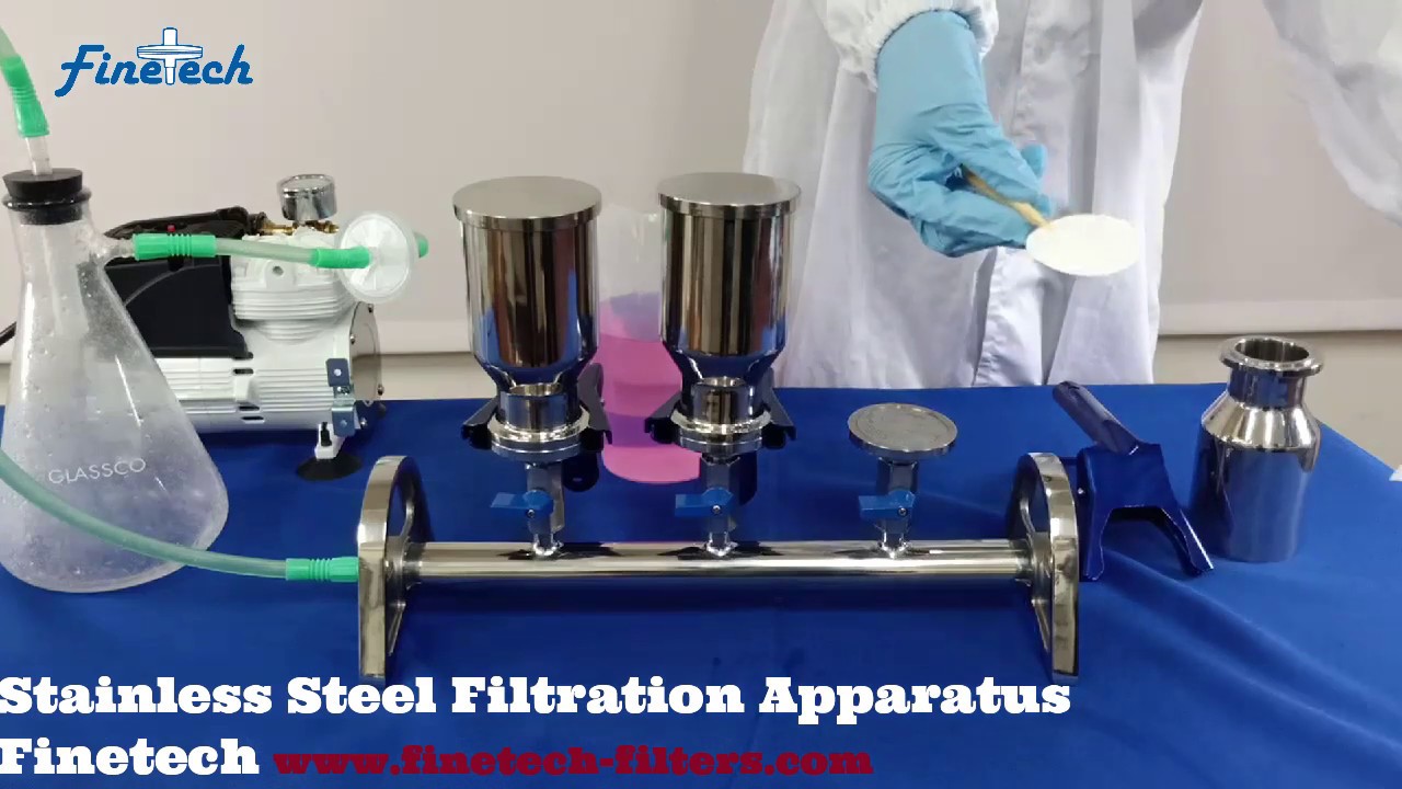 Finetech Stainless steel filtration apparatus - YouTube