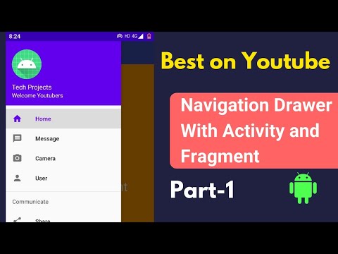 Navigation drawer in android studio | Part-1 - YouTube