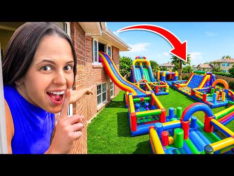 CONSTRUI UN PARQUE INFLABLE EN MI CASA!!