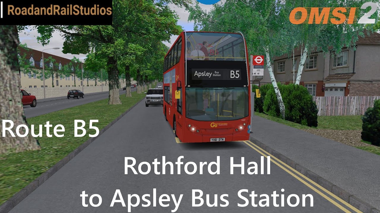 OMSI 2 - Bowdenham V5 Route B5, Rothford Hall to Apsley Bus Station ...