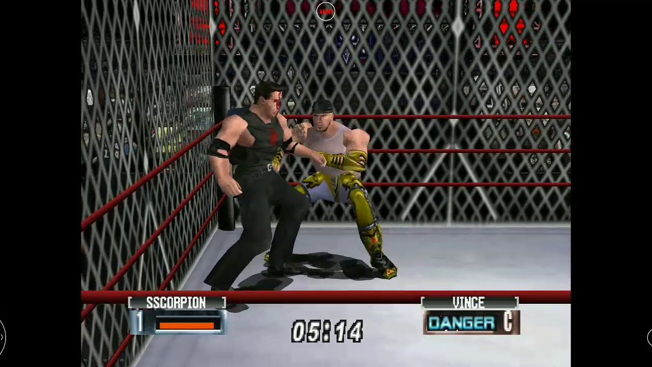 WWF No Mercy cage match - YouTube