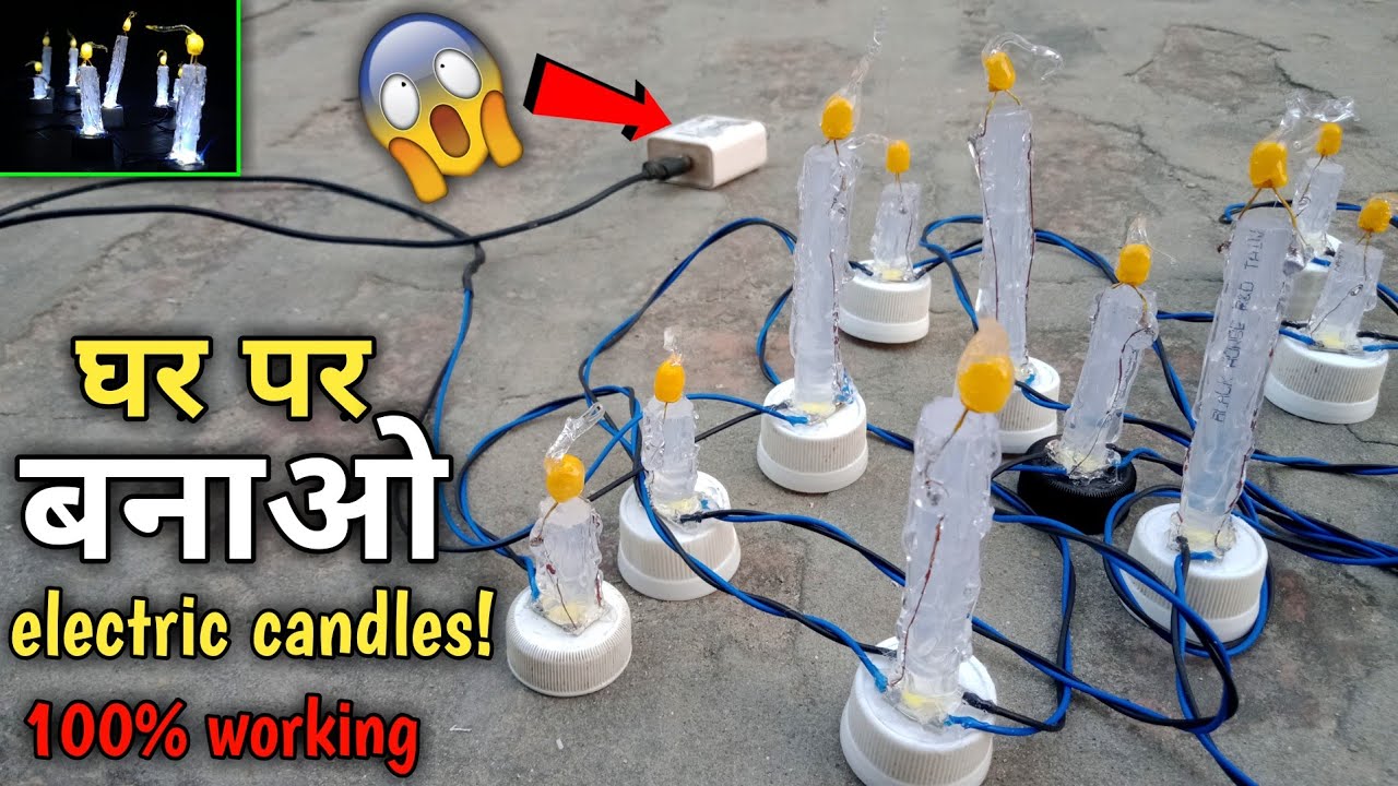 How to make candle light at home || how to make led candle light || how ...