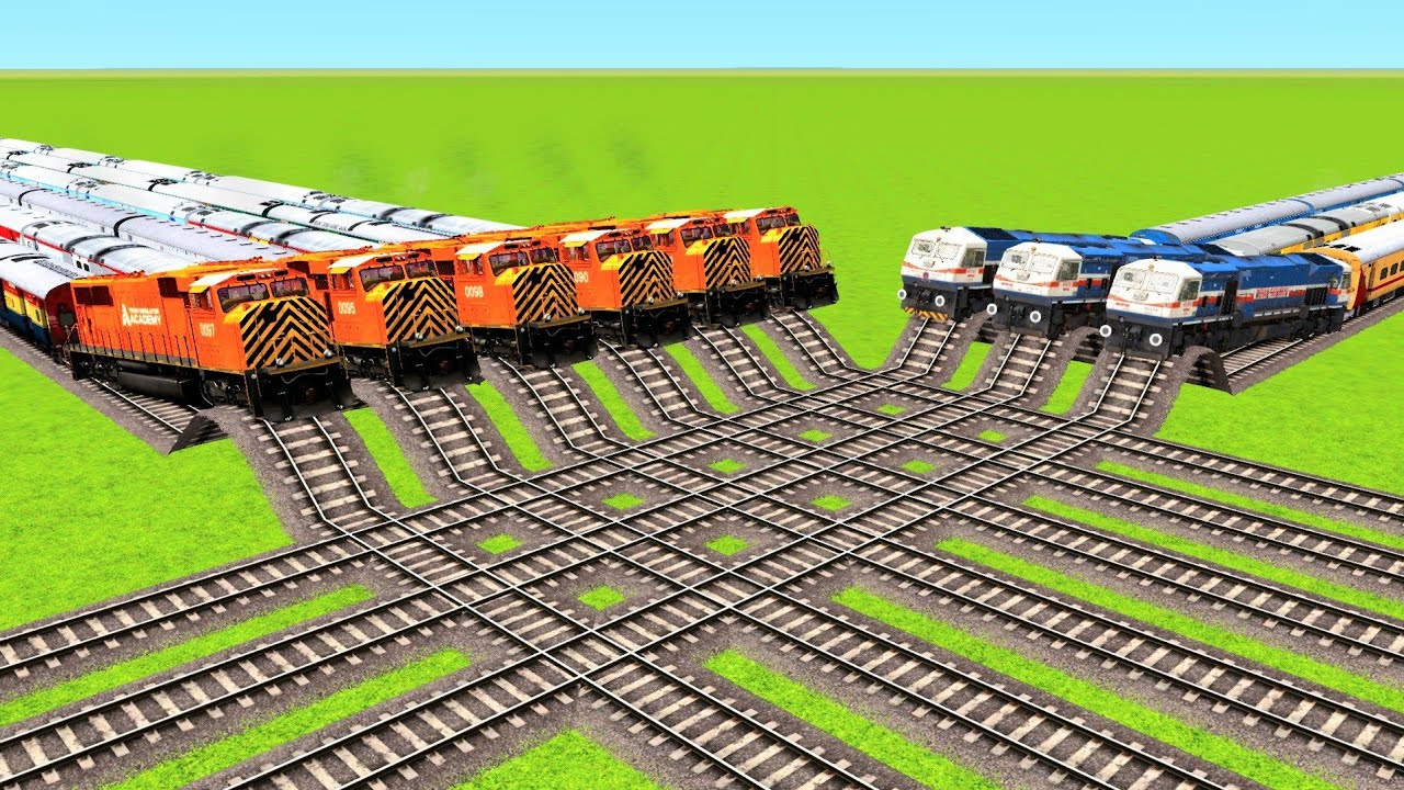 SIX SAME GLOBAL TRAINS & THREE SAME WDP 4D TRAINS PASSING THROUGH ON ...