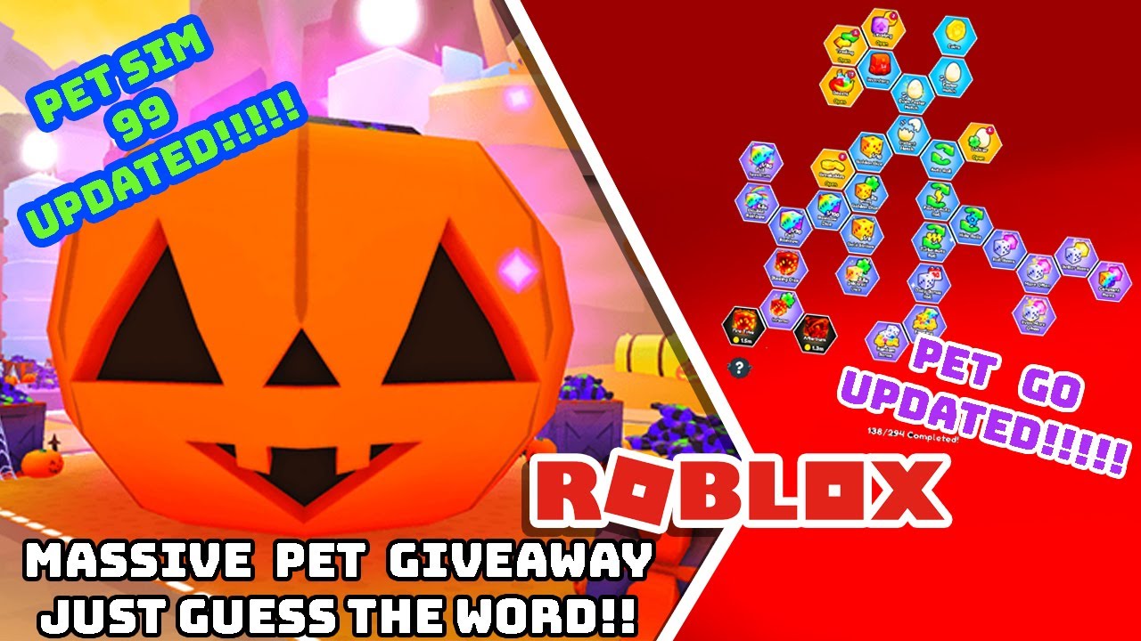 MASSIVE pet GIVEAWAY | Pet Simulator 99 and GO both got UPDATES ...