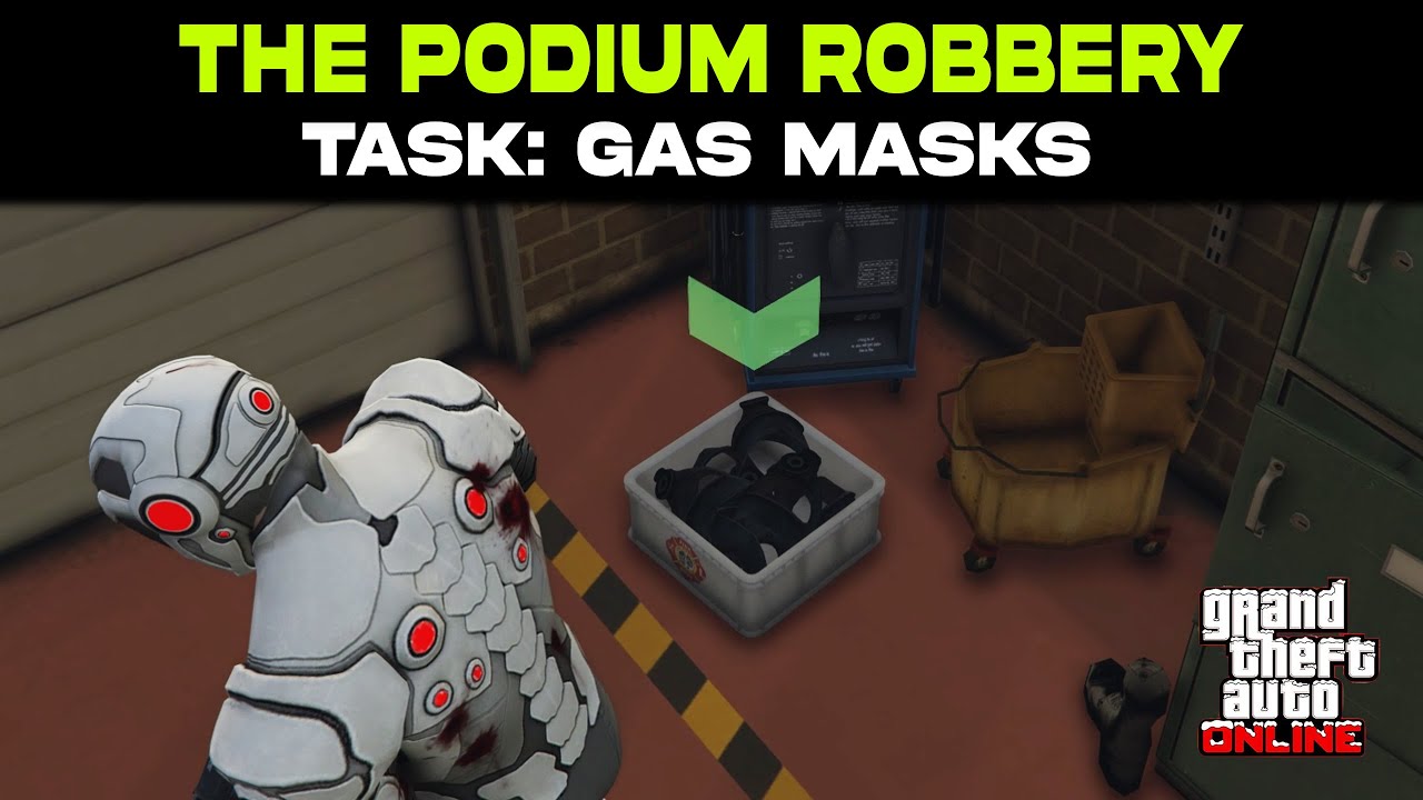 GTA 5 Online: THE PODIUM ROBBERY - TASK 2: Gas Masks Guide | Salvage ...