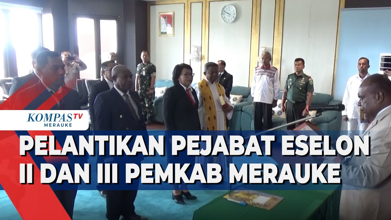 Pelantikan Pejabat Eselon 2 dan 3 Lingkup Pemkab Merauke - YouTube