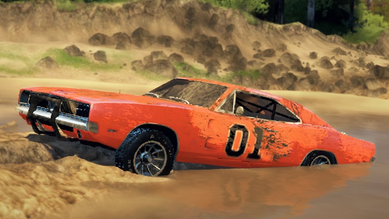 GENERAL LEE CHARGER! Off-Road Test! Mudding & Hill Climbing! (SpinTires ...