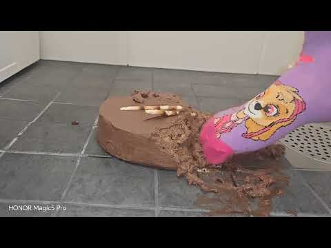 Sock crush chocolate cake