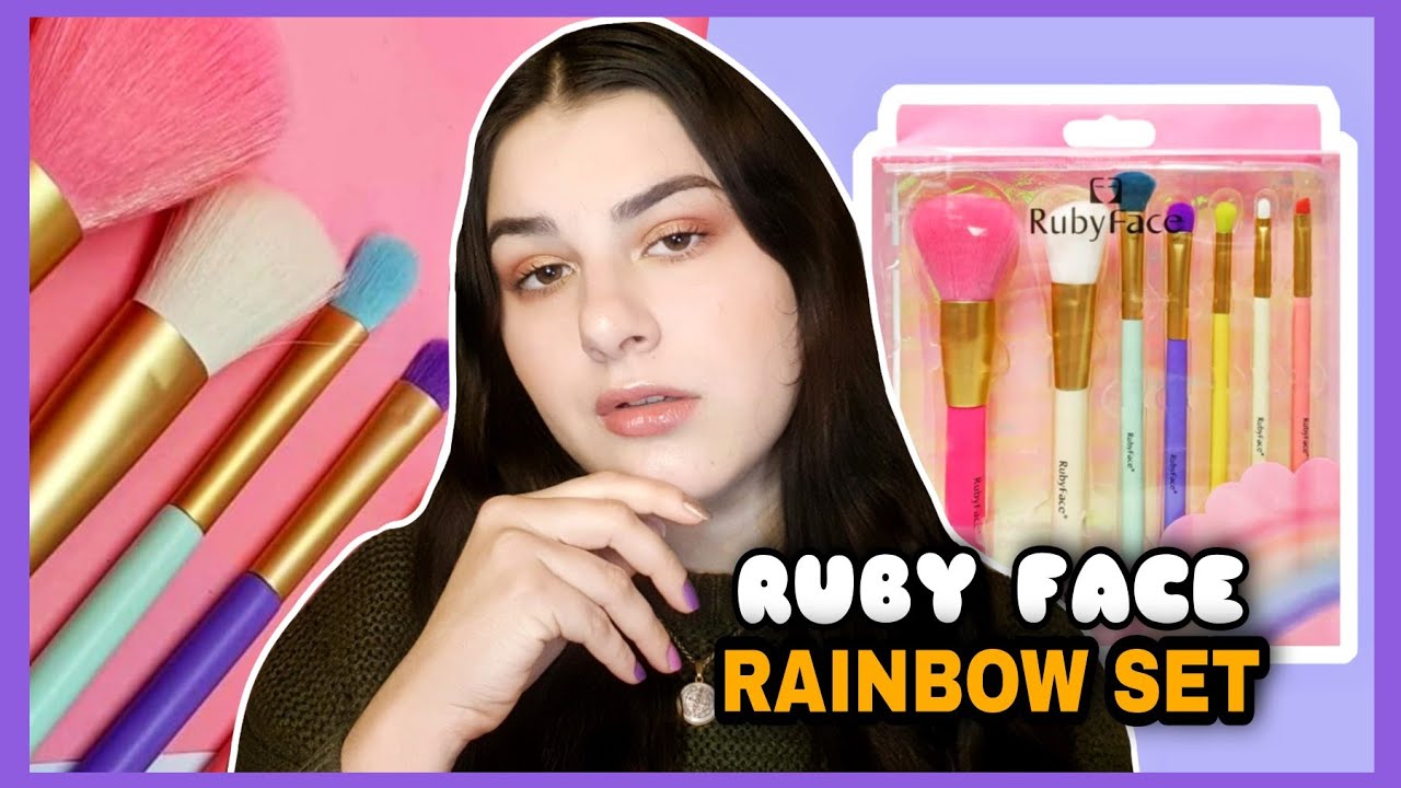 NUEVO KIT De BROCHAS RAINBOW, Para Maquillaje | RUBY FACE - YouTube