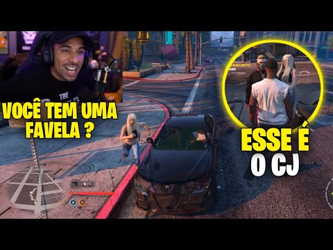 CJ CONHECENDO A FAVELA DA NAMORADA NO GTA !!!