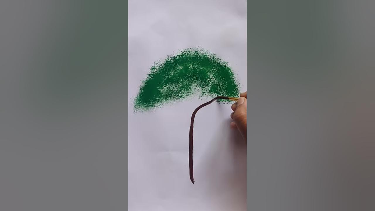How To Make Tree 🌳 | Simple And Easy Technique With Sponge | For Kids ...