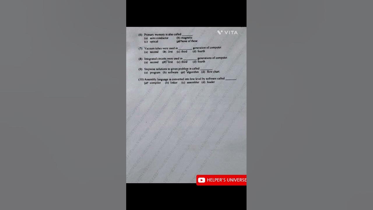 Computer Fundamentals/BSc FY 1st sem/computer science/BAMU #exam #ba # ...