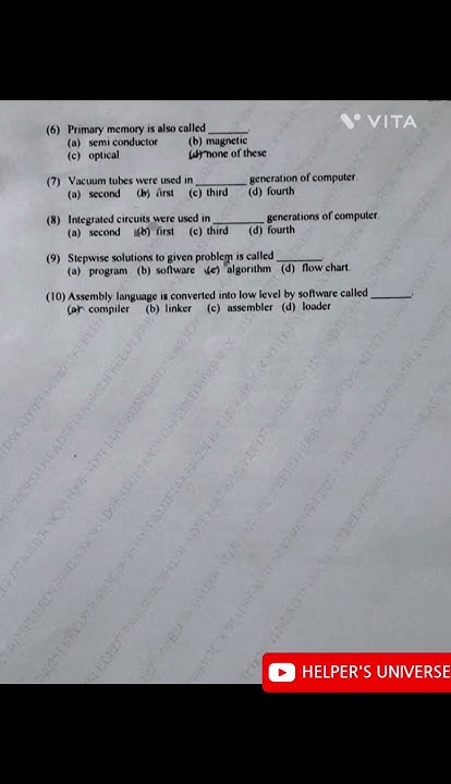 Computer Fundamentals/BSc FY 1st sem/computer science/BAMU #exam #ba #bcom #bsc #cs #bcs #bca ...