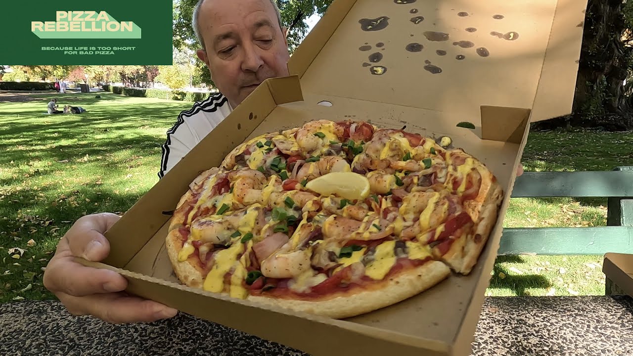 Surf & Turf Pizza From Pizza Rebellion Orange - YouTube