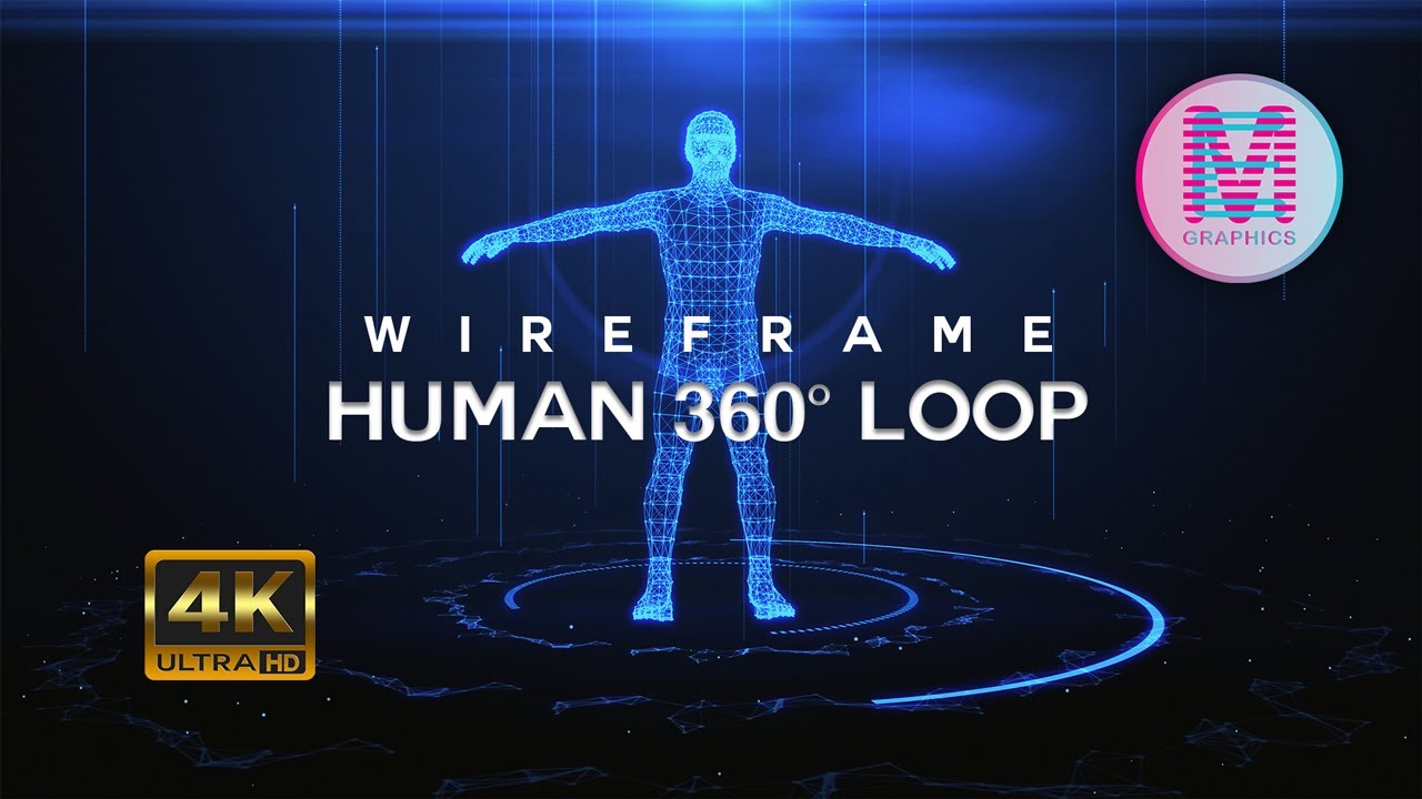 360° Wireframe Human Body - YouTube