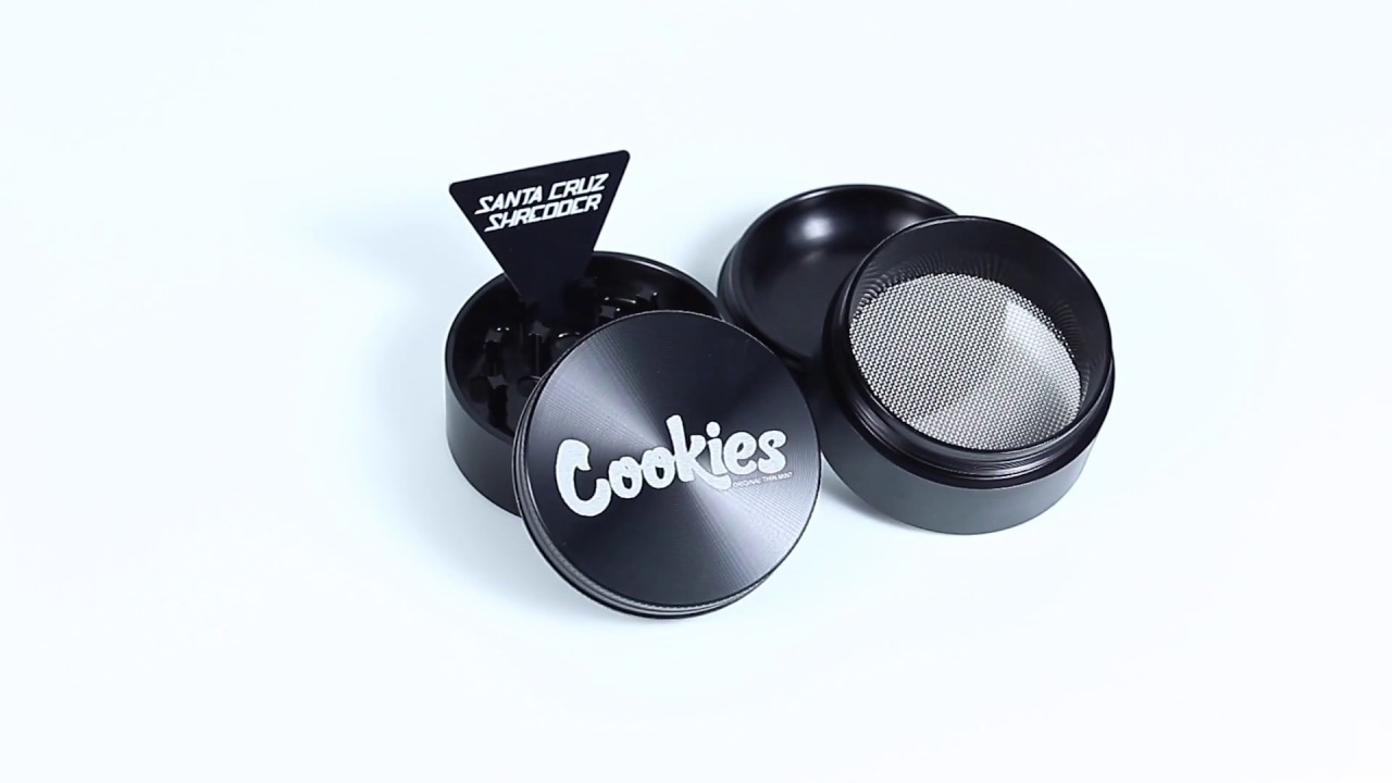 Cookies 4-Piece Grinder by Santa Cruz Shredder, medium, gloss black ...