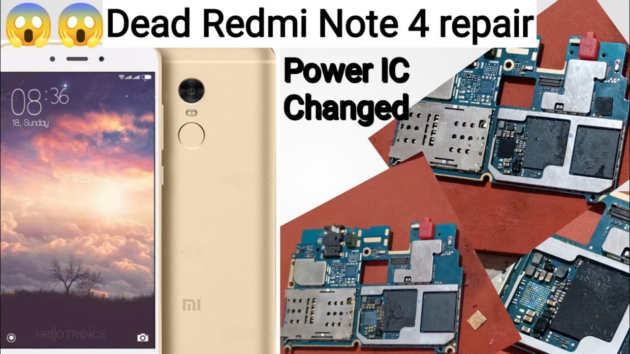 How to change power IC Dead Redmi note 4 repairing 👍 power ic change ...