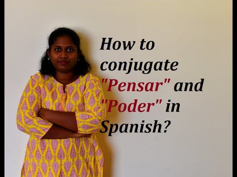How to conjugate the words "Pensar" and "Poder" in Spanish(Tamil) - YouTube