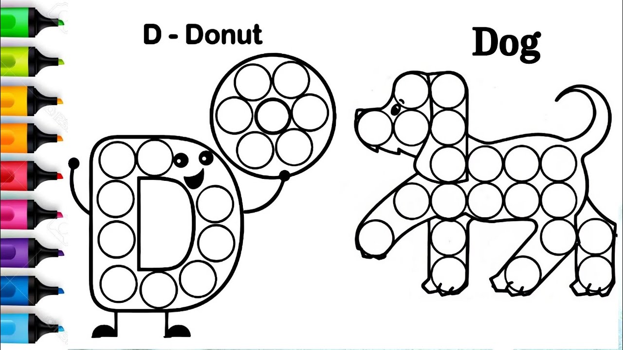 Learn latter D! Write the latter D-ABC writing for kids | kindergarten ...