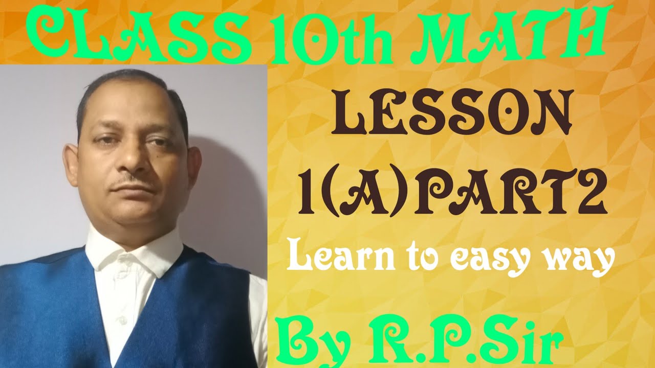MATH Class 1oth Lesson (1A) Part 2 - YouTube