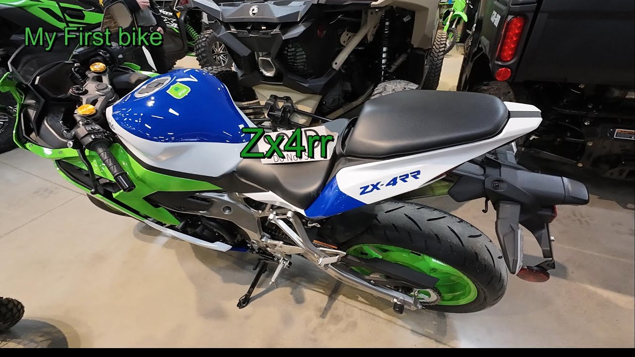 kawasaki zx4rr anniversary edition My first super sport bike - YouTube