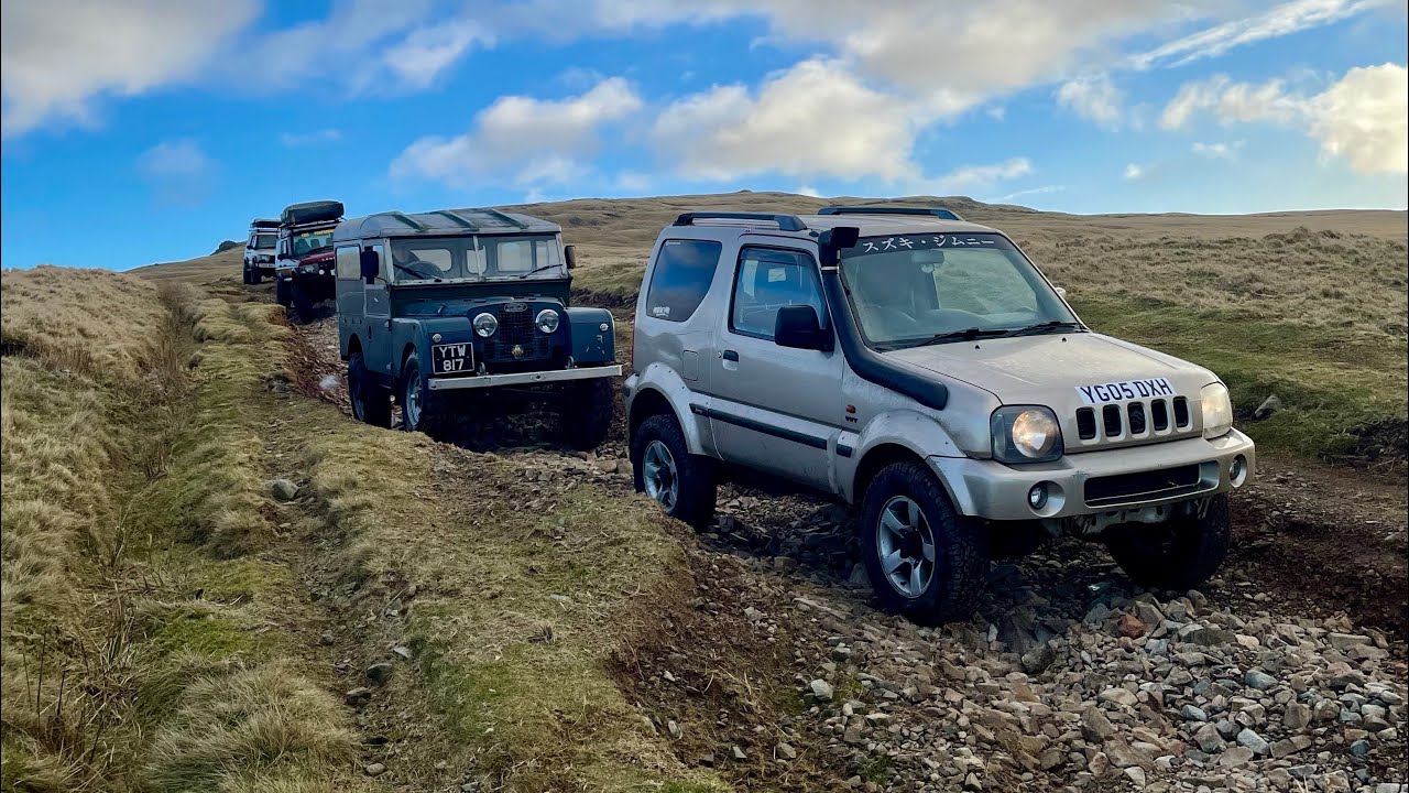 Lake District Green Laning - Suzuki Jimny, Land Rover Series 1 ...