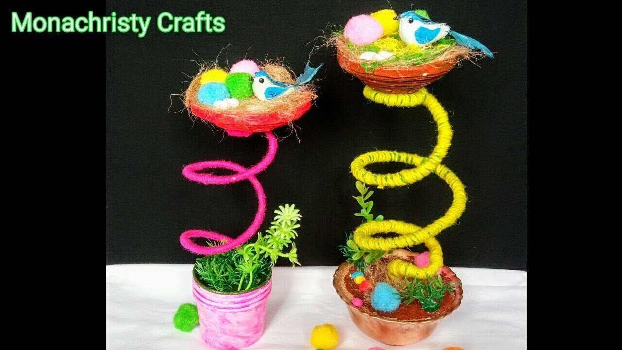 How To Make Birds Nest Craft From Waste Materials Newspaper And How To Make Birds Nest Craft From Waste Materials Newspaper And