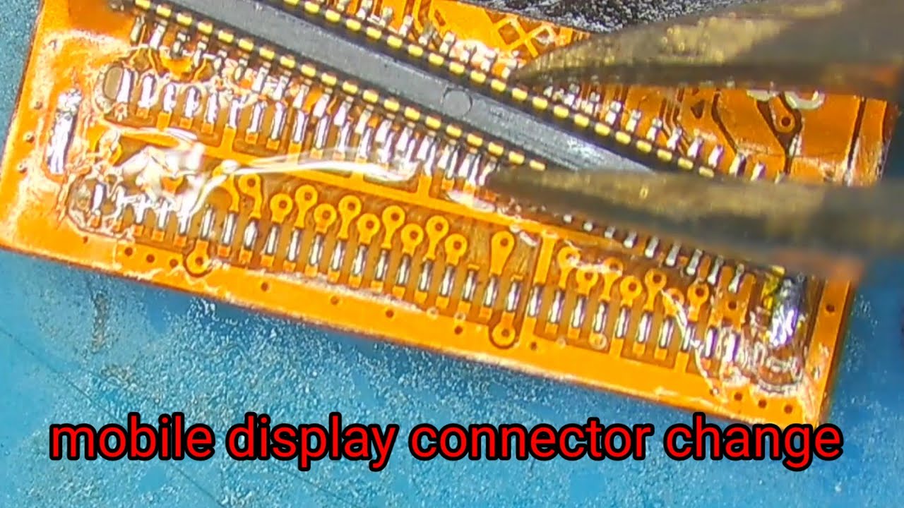 lcd connector change ! display connector repair - YouTube