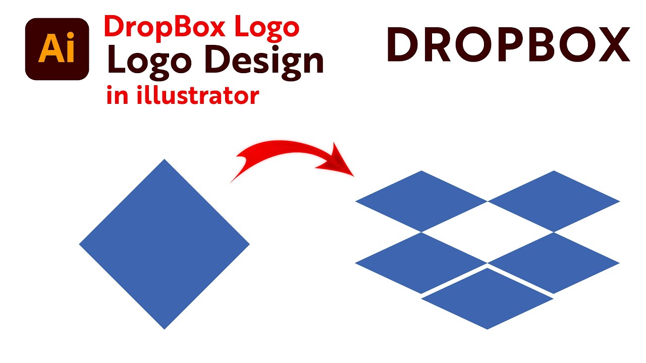 Dropbox Logo Design in Adobe Illustrator - YouTube
