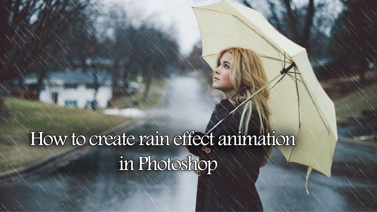 How to create rain effect animation in Photoshop - YouTube