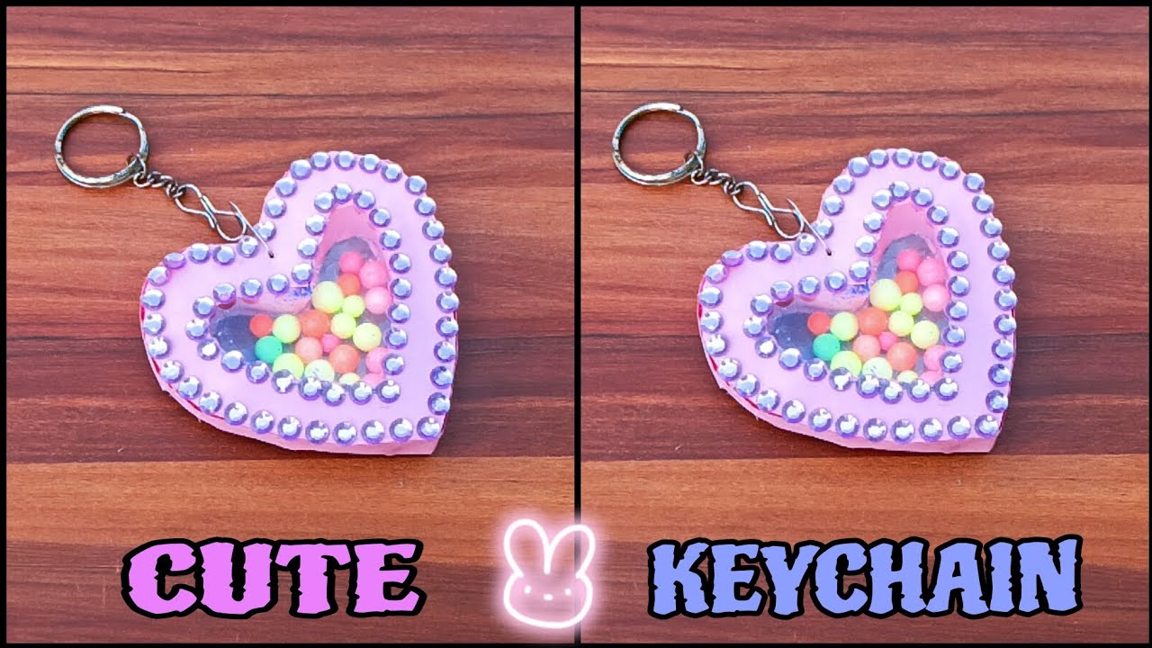 How To Make Keychain | Cute Keychain | Heart Keychain | Easy And Simple ...
