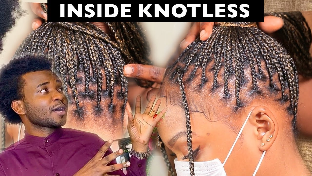 The Easiest Method For Beginners || (Both INSIDE KNOTLESS) & (KNOTLESS ...